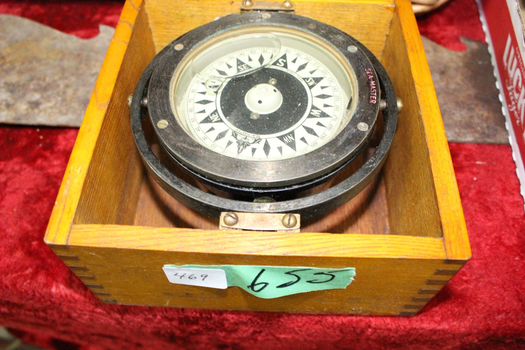 Sea Master Compass in Small Wooden Box