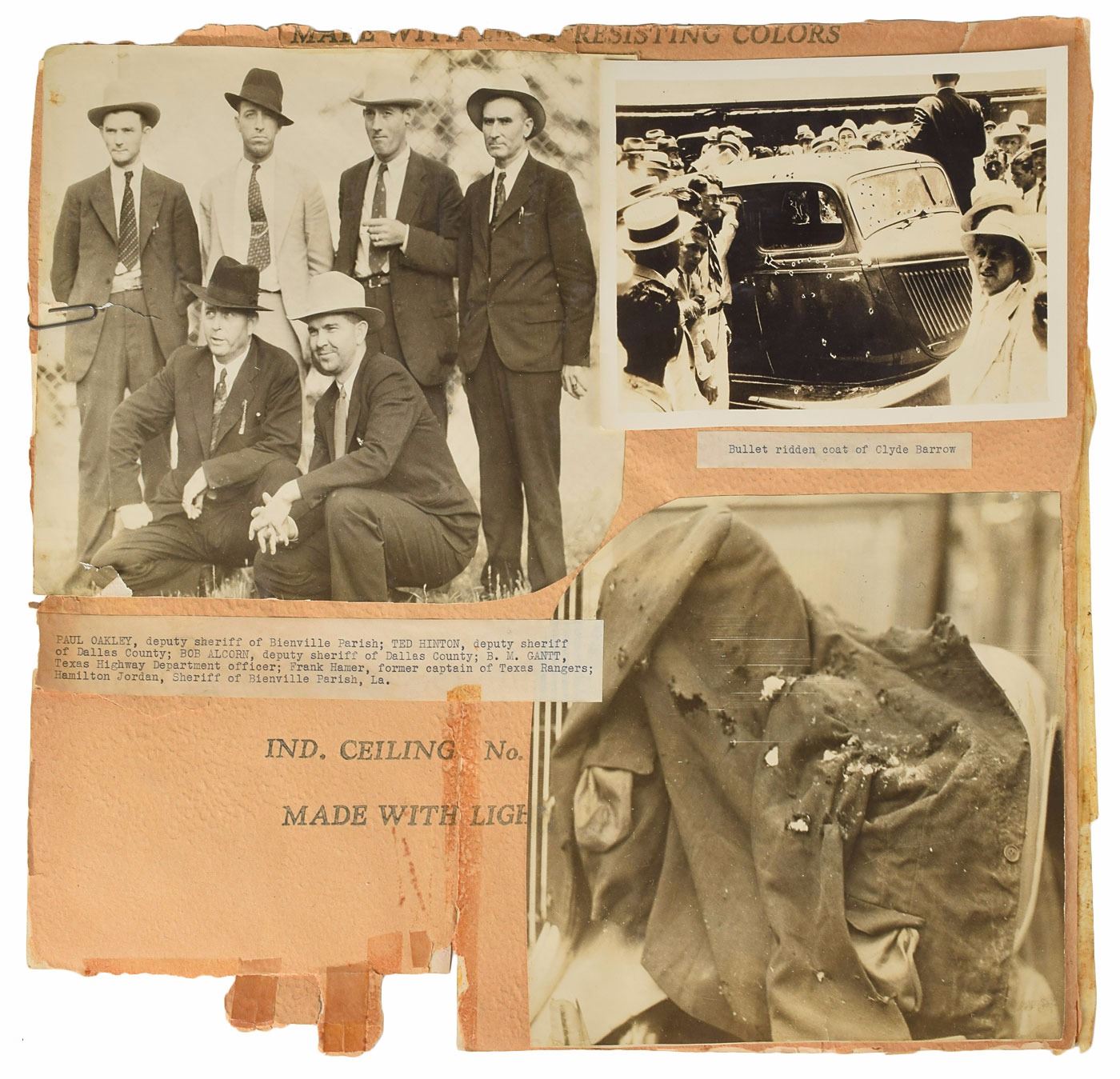 Smoot Schmid's Personal 'Bonnie & Clyde' Scrapbook
