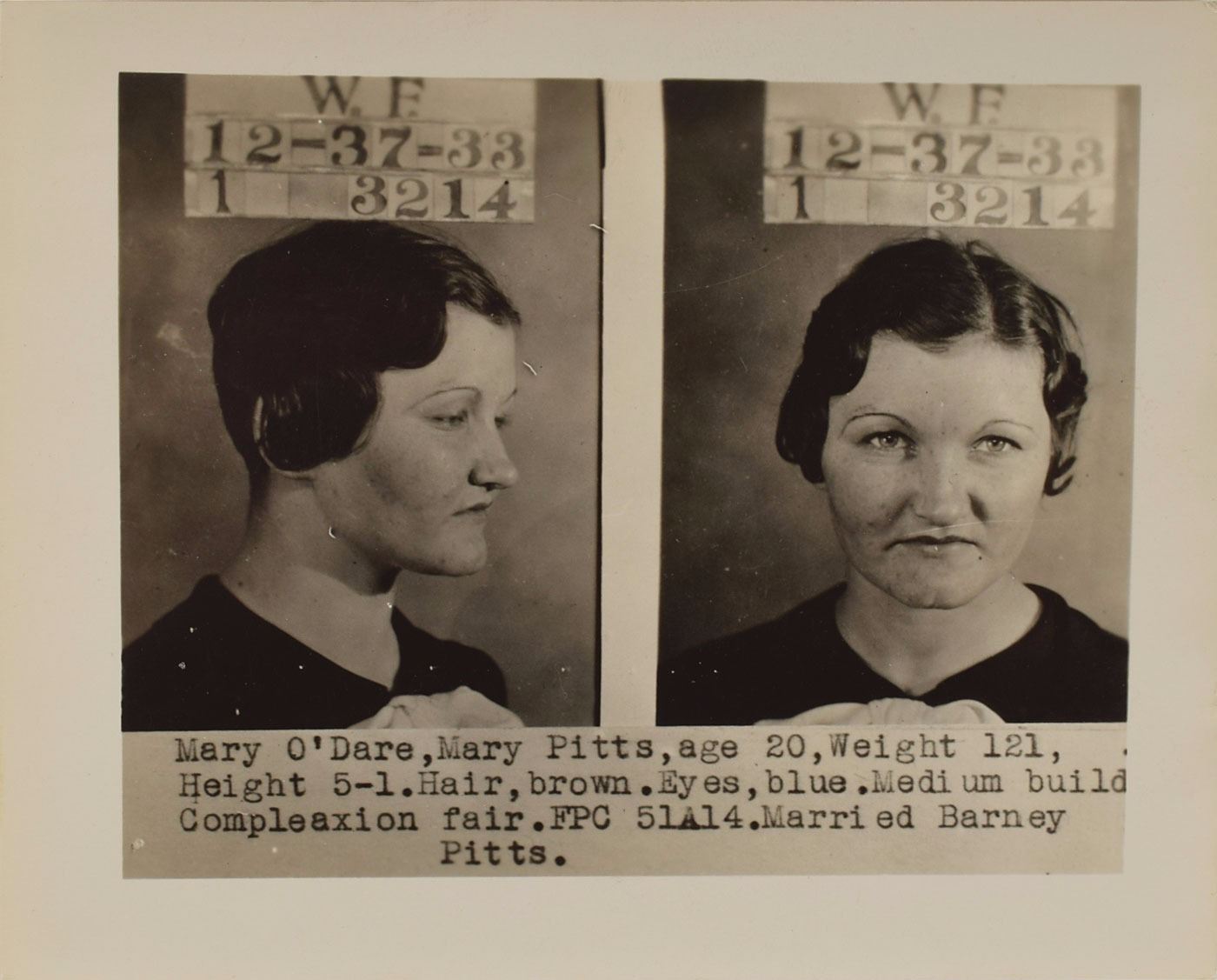 Raymond Hamilton's Girlfriend Mary Pitts Letter to Him and Original ...