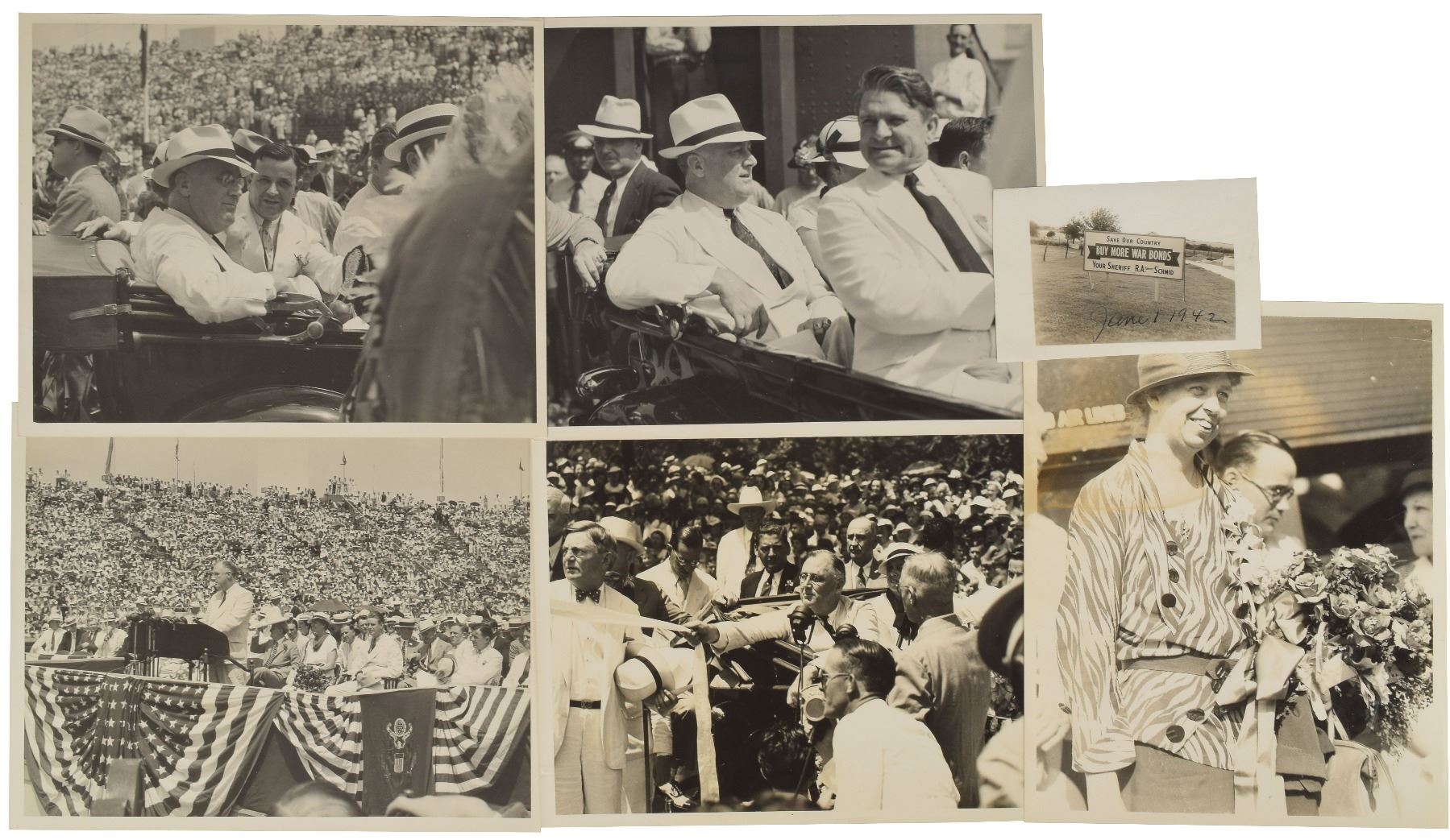 Sheriff 'Smoot' Schmid's Collection of FDR Texas Centennial Original ...