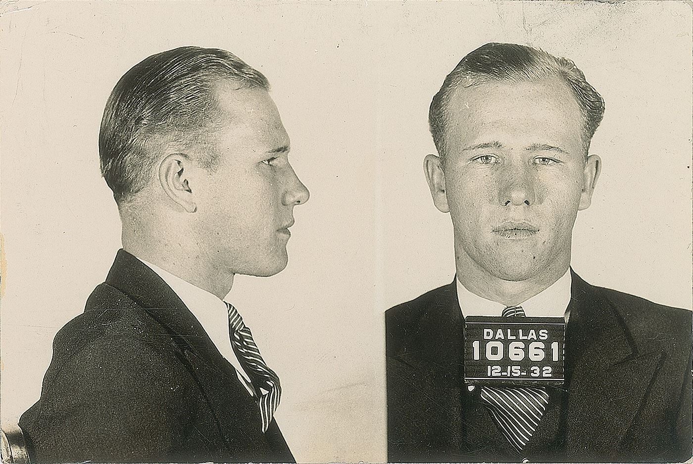 Raymond Hamilton Original Vintage Mug Shot Photograph and FBI Papers