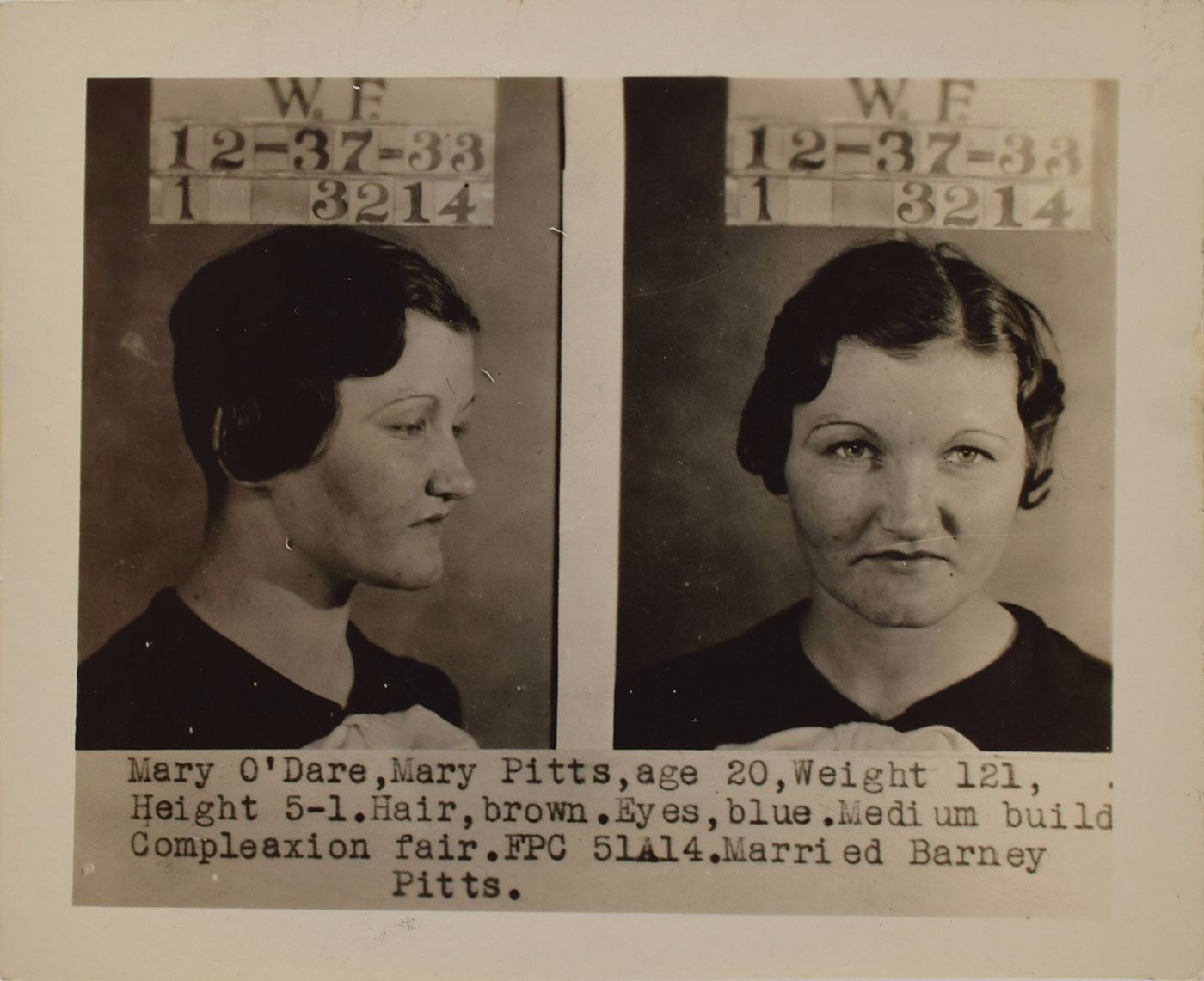 Mary Pitts Signed Eyewitness Statement and Original Vintage Photograph ...