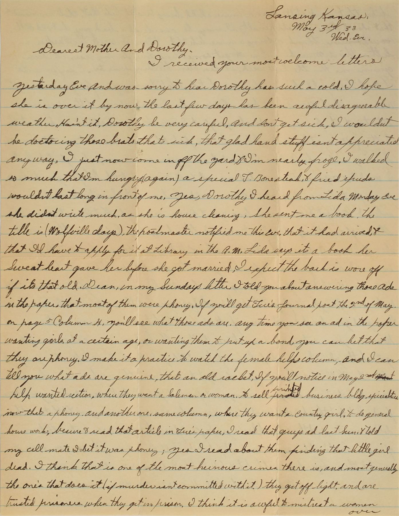 Wilbur Underhill, Jr Autograph Letter Signed