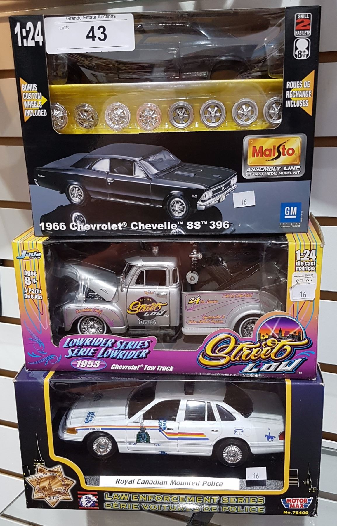 THREE COLLECTIBLE DIE CAST CARS