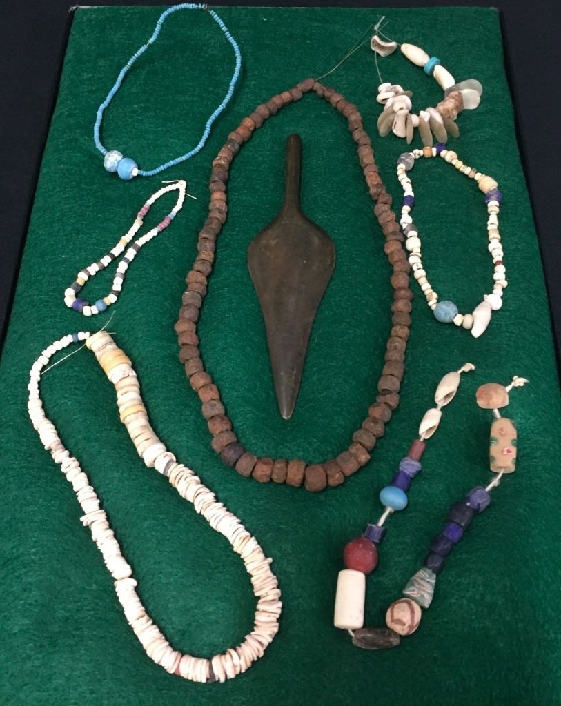 Historic Era Trade Beads and Spear Point