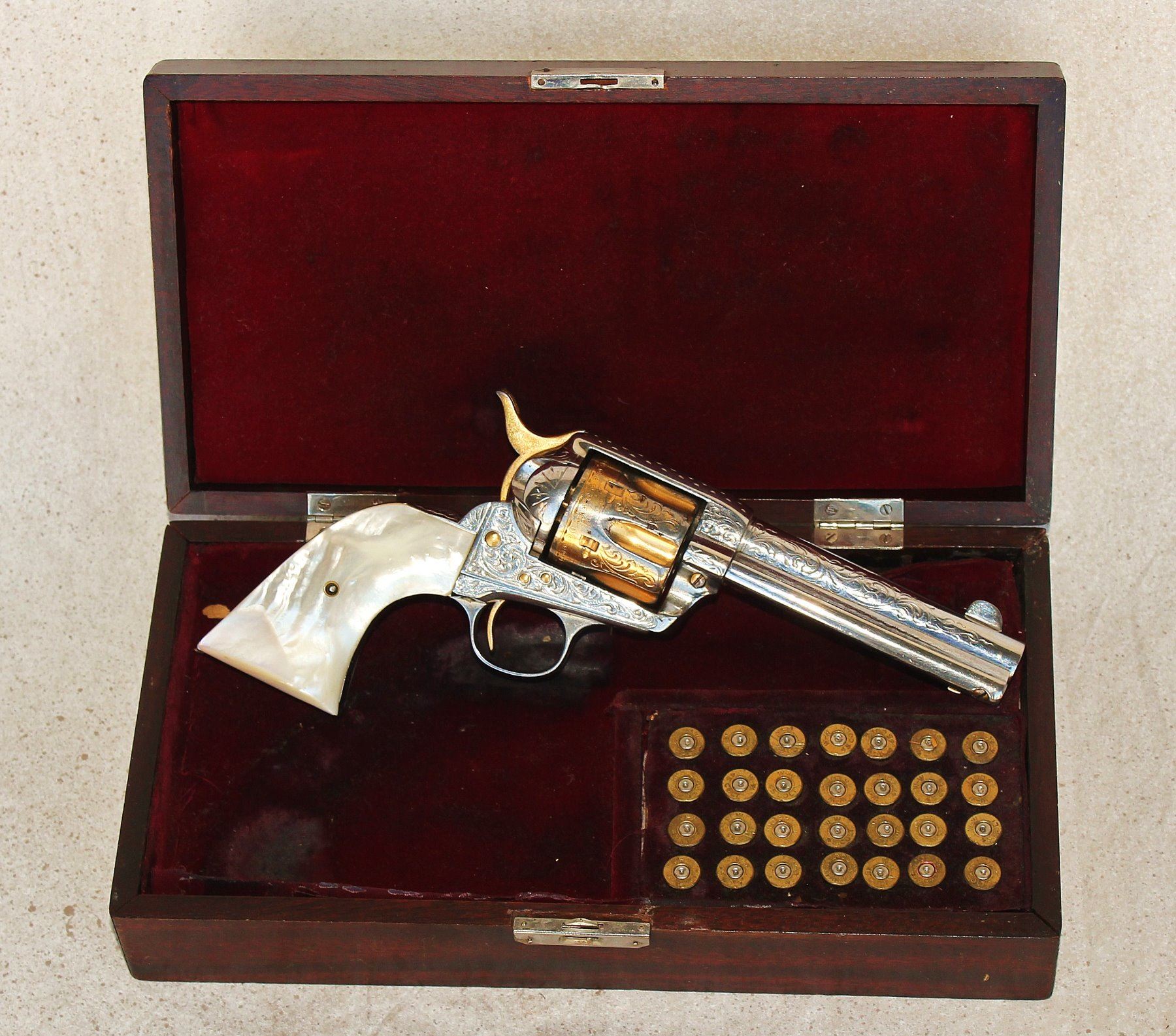 Cased Engraved Colt Single Action Cased Engraved Colt Single Action