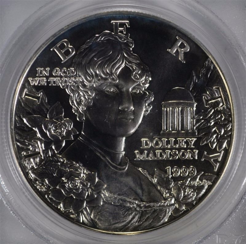 1999 DOLLAY MADISON COMMEM DOLLAR PCGS MS-70