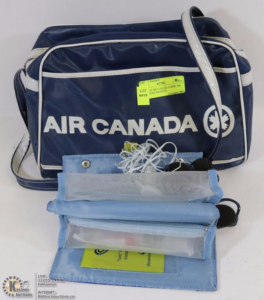 VINTAGE AIR CANADA CARRY ON BAG WITH CONTENTS vintage-air-canada-carry-on-bag-with-contents