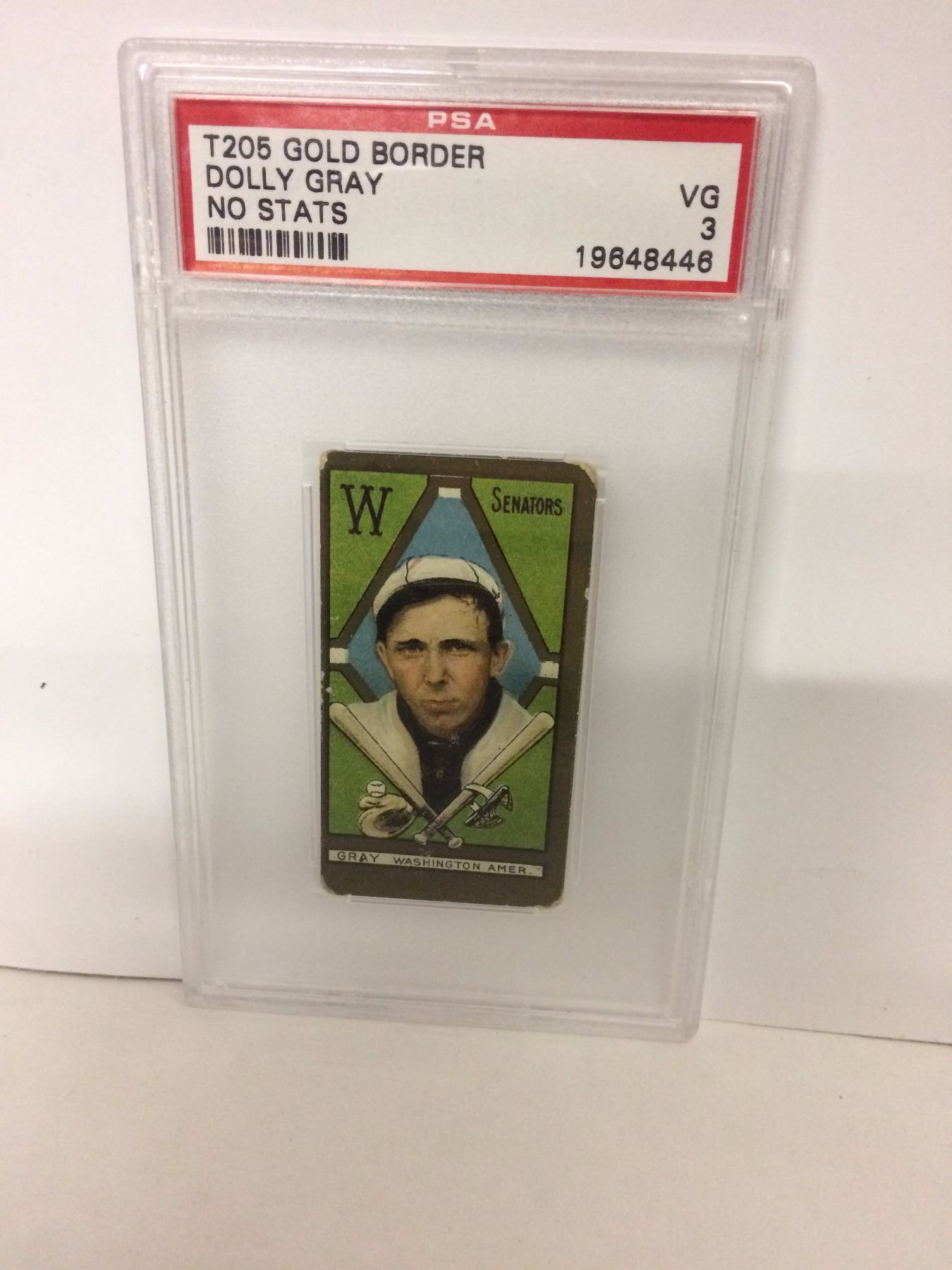 T205 GOLD BORDER DOLLY GRAY BASEBALL TRADING CARD (VG 3)