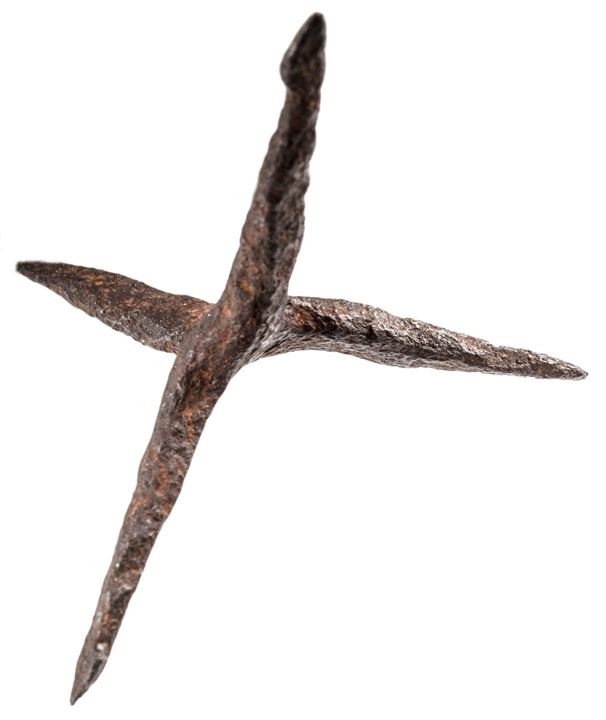 c. 1775 Revolutionary War Era, Hand-Made Caltrop Anti-Horse (Spike) Weapon