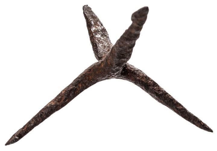c. 1775 Revolutionary War Era, Hand-Made Caltrop Anti-Horse (Spike) Weapon