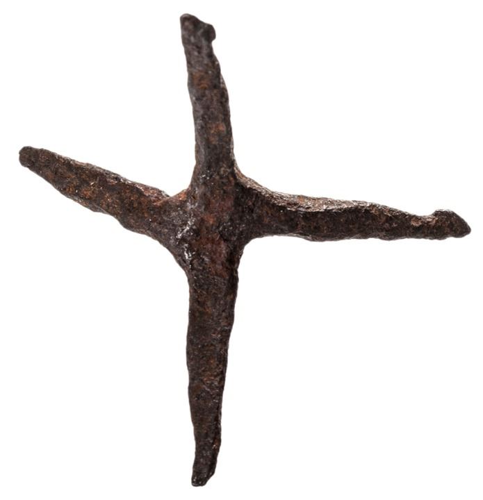 c. 1775 Revolutionary War Era, Hand-Made Caltrop Anti-Horse (Spike) Weapon