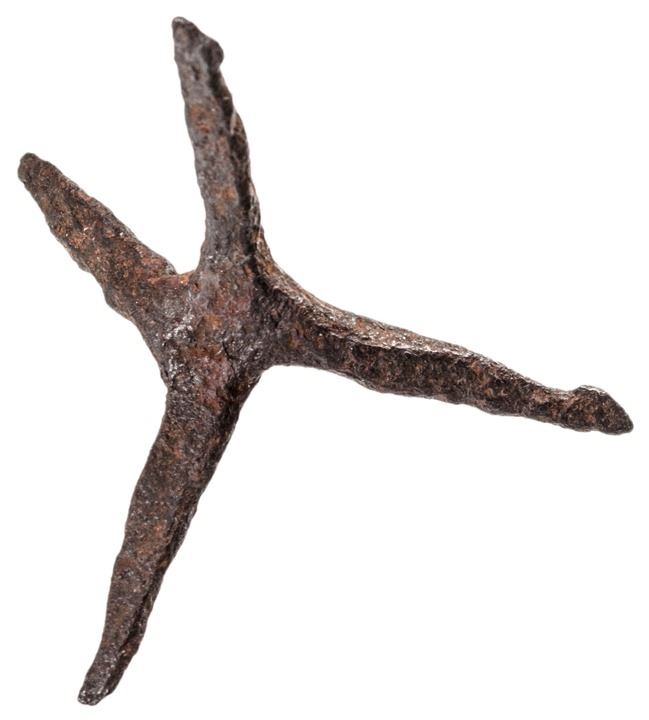 c. 1775 Revolutionary War Era, Hand-Made Caltrop Anti-Horse (Spike) Weapon