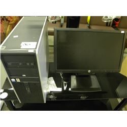 HP DESKTOP COMPUTER WINDOWS XP INSTALLED WITH MONITOR