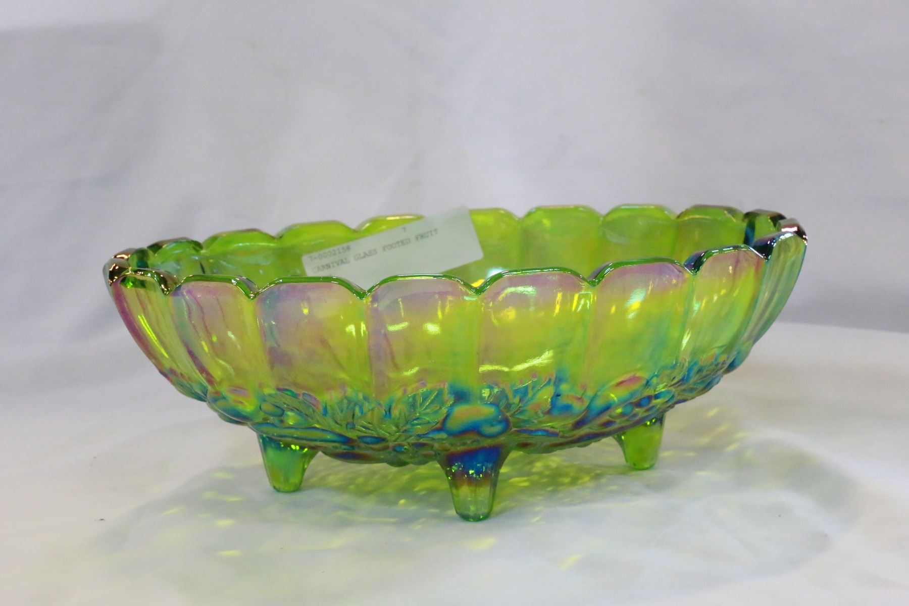 Carnival Glass Footed Fruit Bowl Big Valley Auction