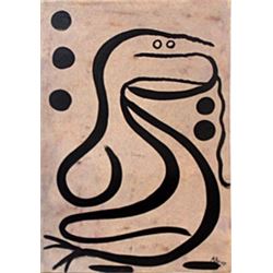 The Snake - Oil Painting on Paper - Paul Klee