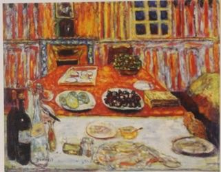 The red Table - Lithograph - Bonnard