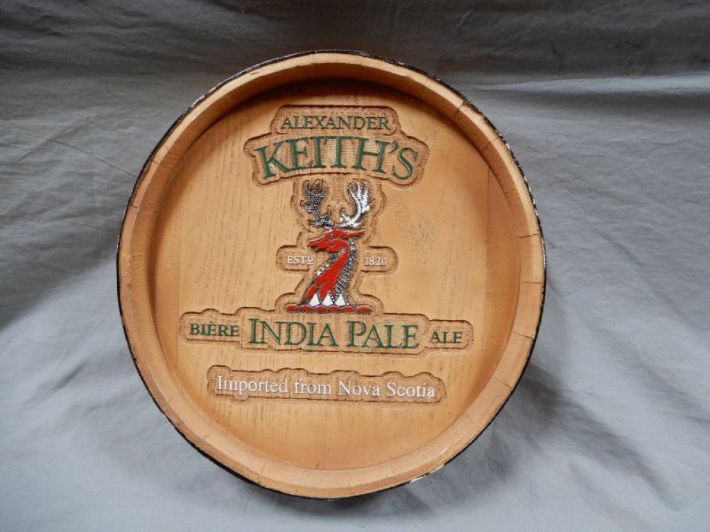 LOT OF 3 BEER SIGNS ALEXANDER KEITH'S BARRELL TOP SIGN LABATT'S INDIA ...