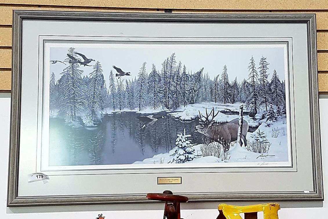 SIGNED LTD EDITION D.L.RUST PRINT TITLED FIVE O-CLOCK SHADOWS