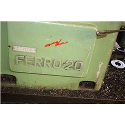1975 Ferro 20 Lathe; Machine #5621; 220 V; 60 HE; 10 ft. Centers; 4 1/2 ...