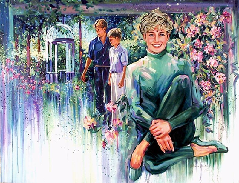 Rebecca Hardin, English Rose (Princess Diana), Serigraph
