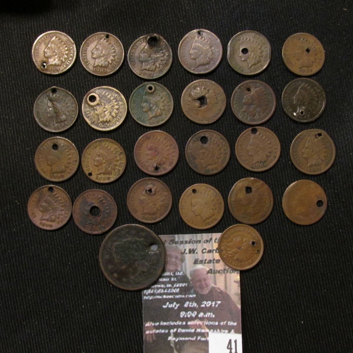 41. Group of (26) Old United States One Cent Coins dating back to 1851 ...