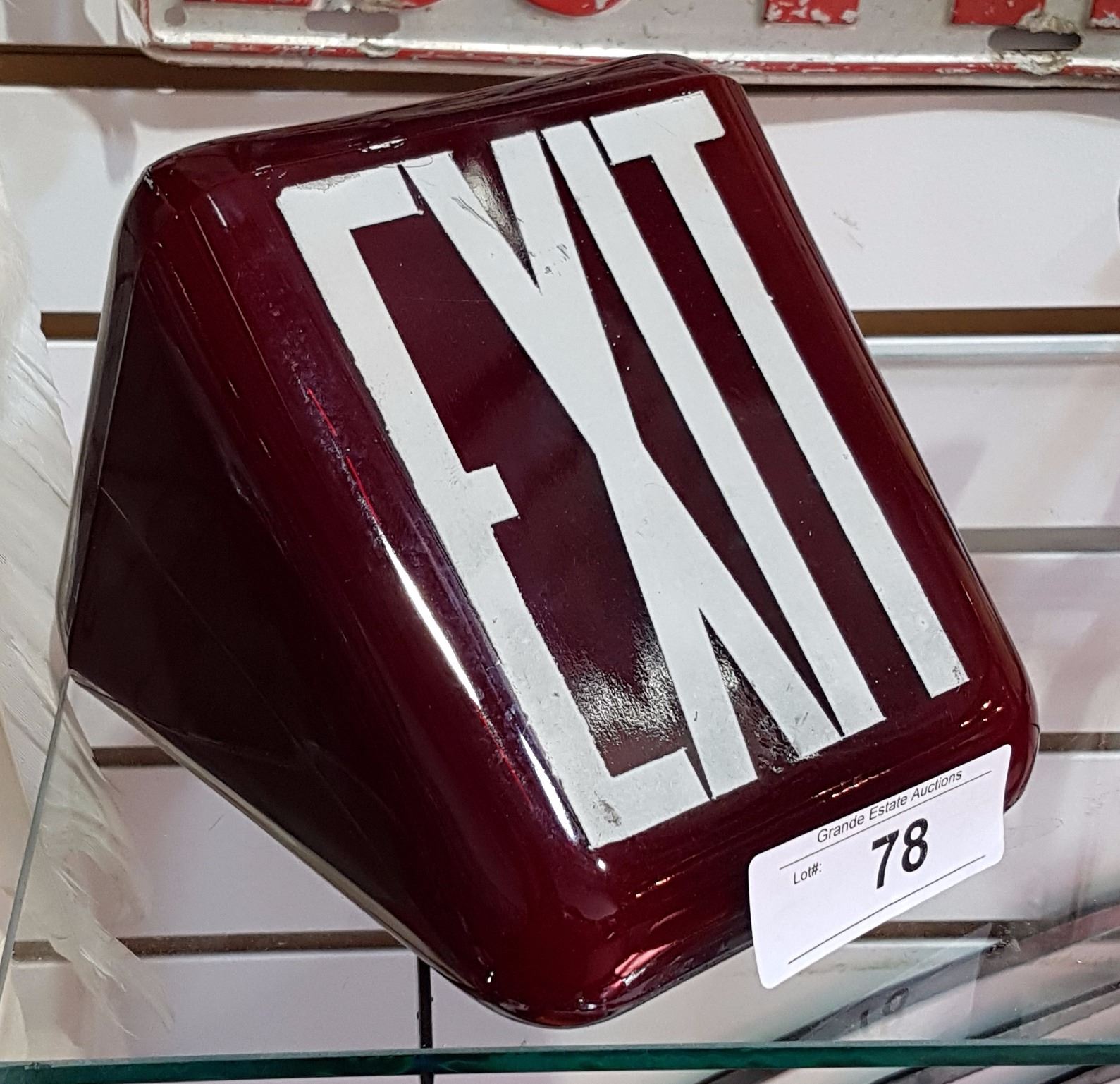 1950'S THEATRE EXIT SIGN LIGHT UP