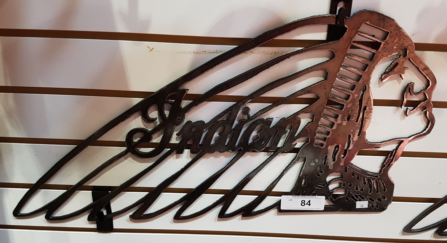 METAL INDIAN MOTORCYCLE SIGN