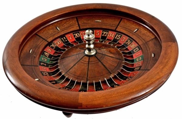 Antique Roulette Wheel Marked B.H. Dyas Co.