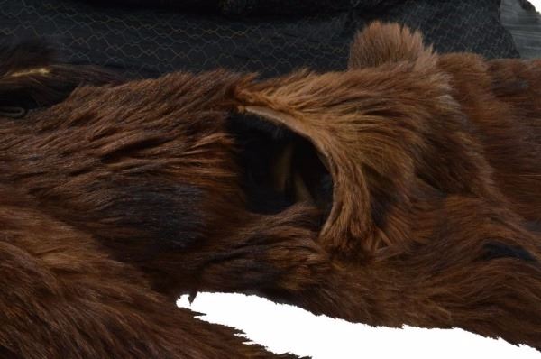 Antique Mountain Man's Bear Skin Coat & Wolf Hat