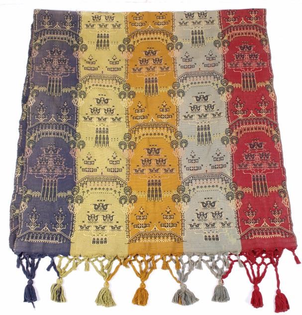 Antique Four Color Victorian Portiere Curtain