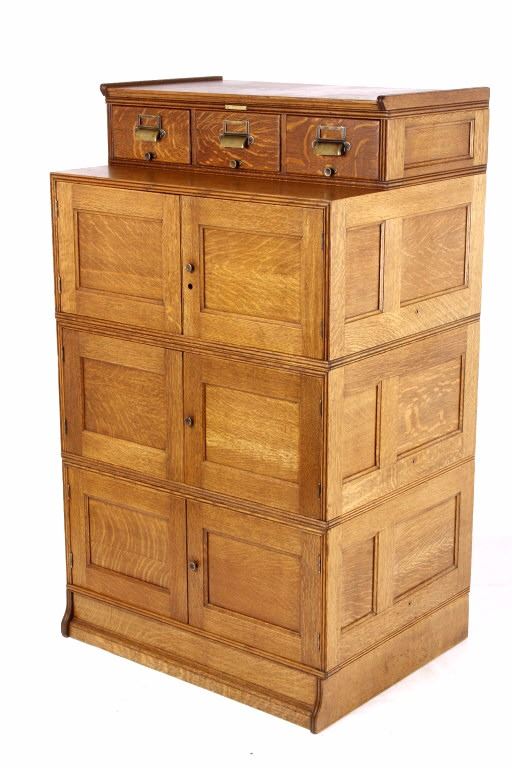 Yawman & Erbe Oak Stacking Filing Cabinet