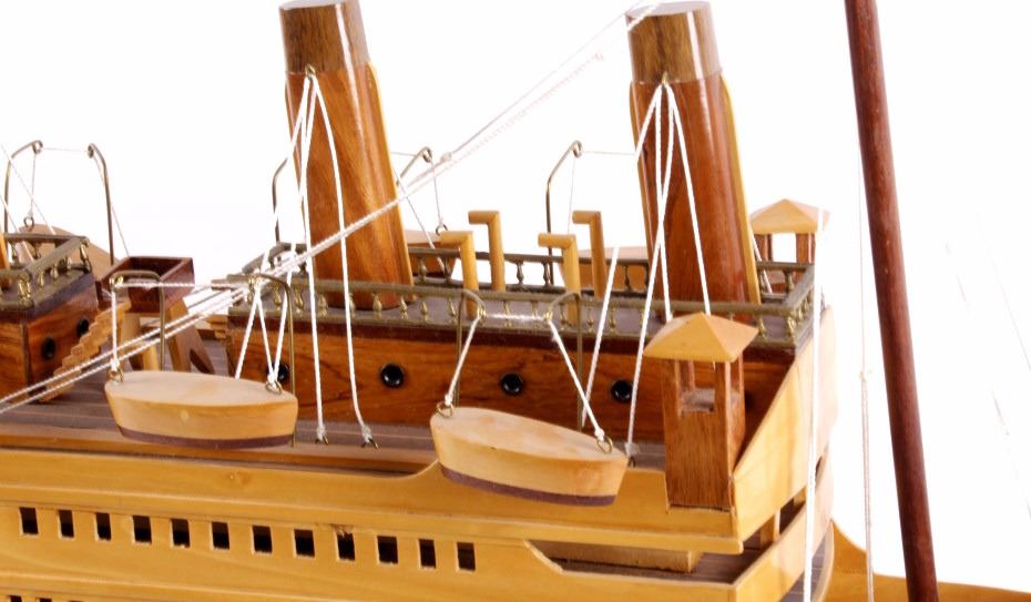 Handmade Wooden Steamship Model