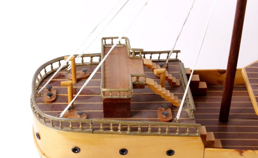 Handmade Wooden Steamship Model
