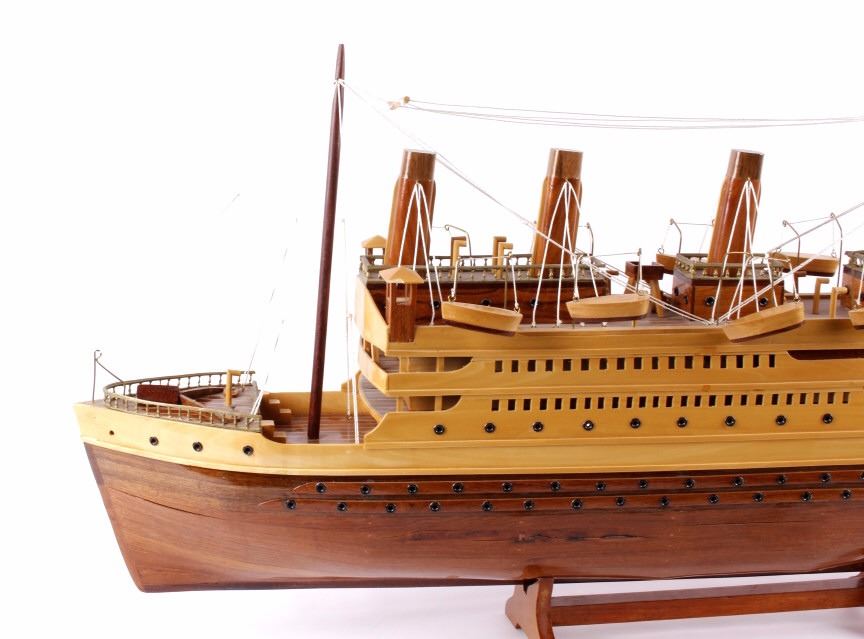 Handmade Wooden Steamship Model