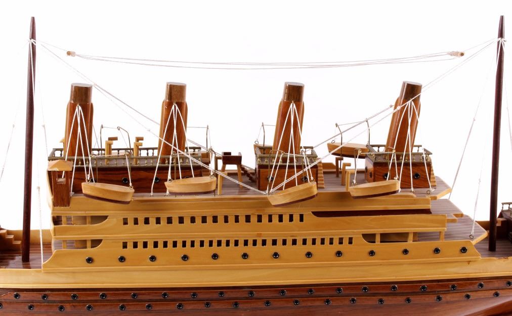 Handmade Wooden Steamship Model