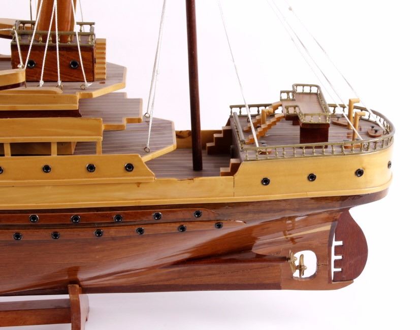 Handmade Wooden Steamship Model