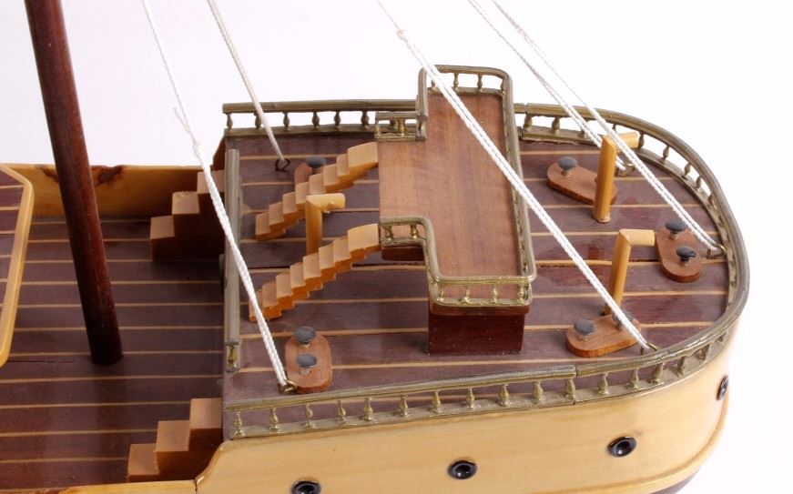 Handmade Wooden Steamship Model