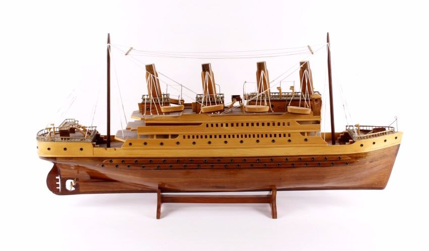 Handmade Wooden Steamship Model