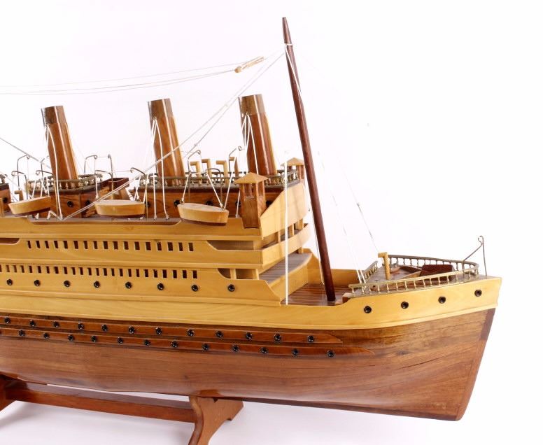 Handmade Wooden Steamship Model