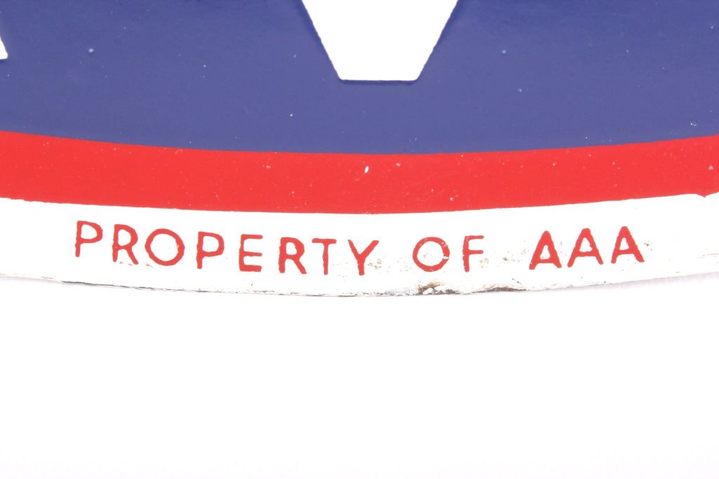 AAA Emergency Service Porcelain Enamel Sign