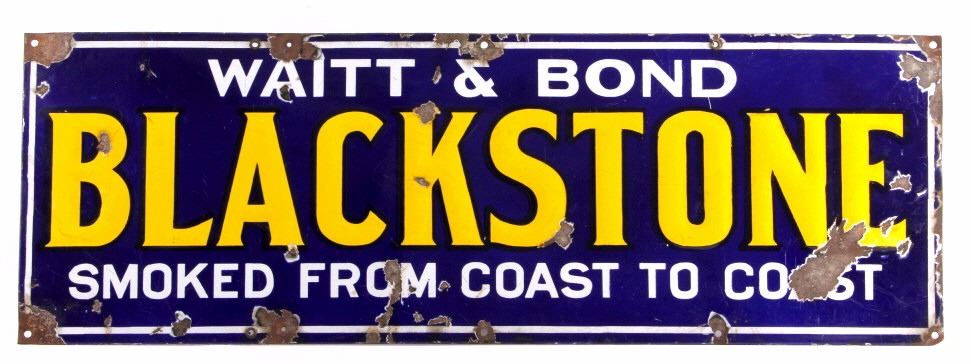 Blackstone Cigar Porcelain Advertising Sign