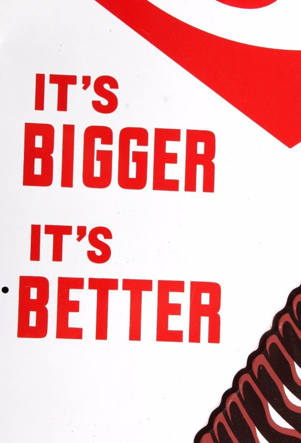 Triple Cola Embossed Tin Advertising Sign 1940-50