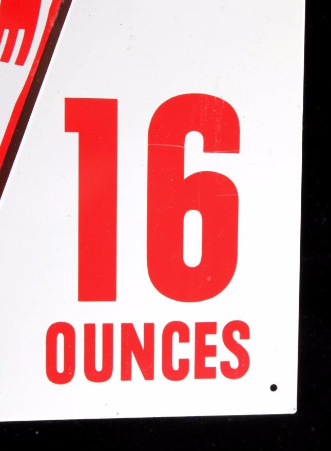 Triple Cola Embossed Tin Advertising Sign 1940-50