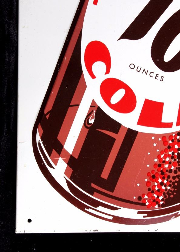 Triple Cola Embossed Tin Advertising Sign 1940-50