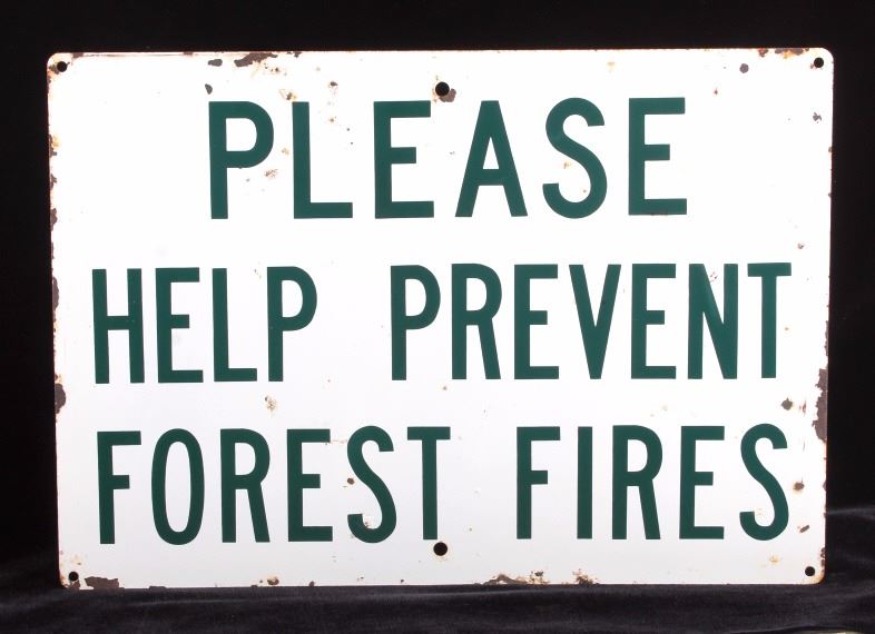 Early Montana Forest Service Forest Fire Sign