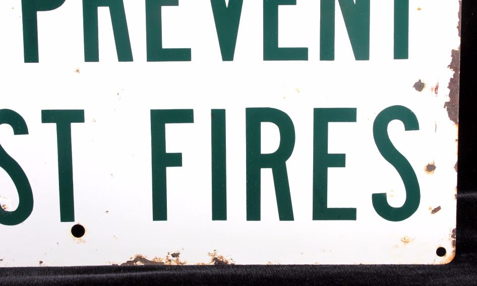 Early Montana Forest Service Forest Fire Sign