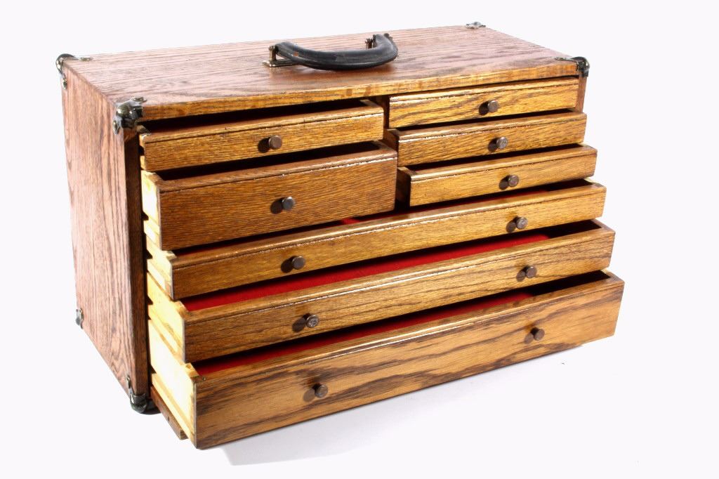 Antique Wooden Machinist Chest
