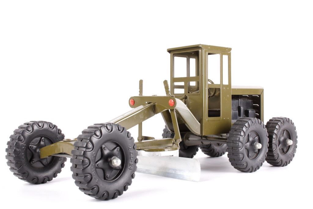 Structo Pressed Steel Army Engineer Grader