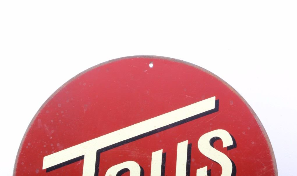 Early Metal Mummert Toys Advertisement Sign